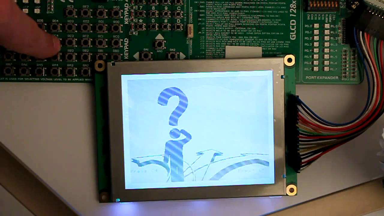 Visual GLCD video examples - EasyPIC6 320x240 EPSON - YouTube