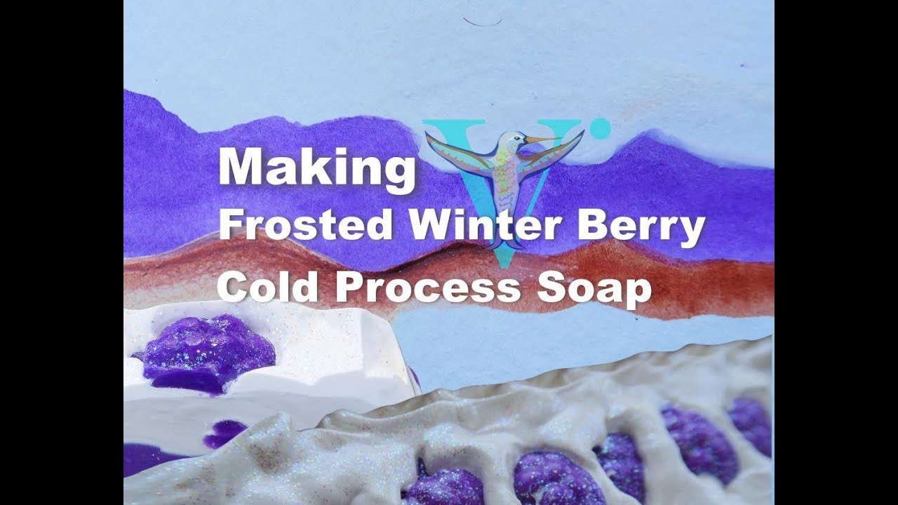 Making Frosted Winter Berry Cold Process Soap - YouTube