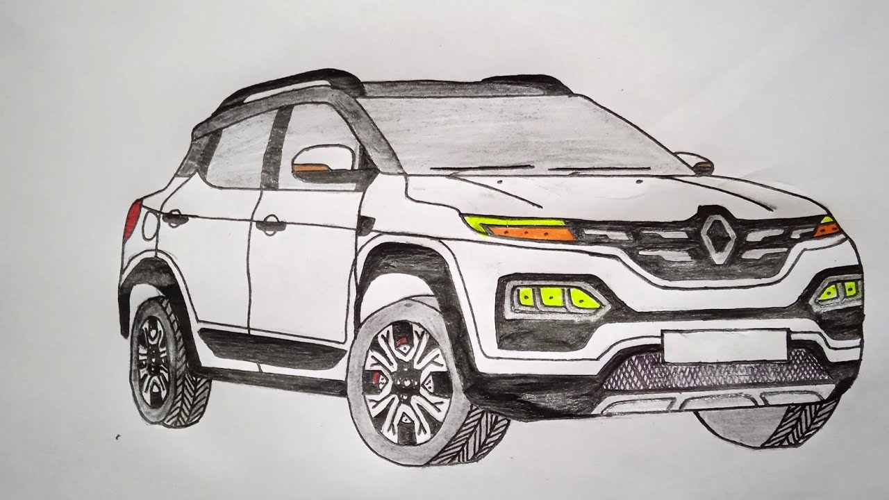 How to draw Renault kiger ||Renault Kiger. - YouTube