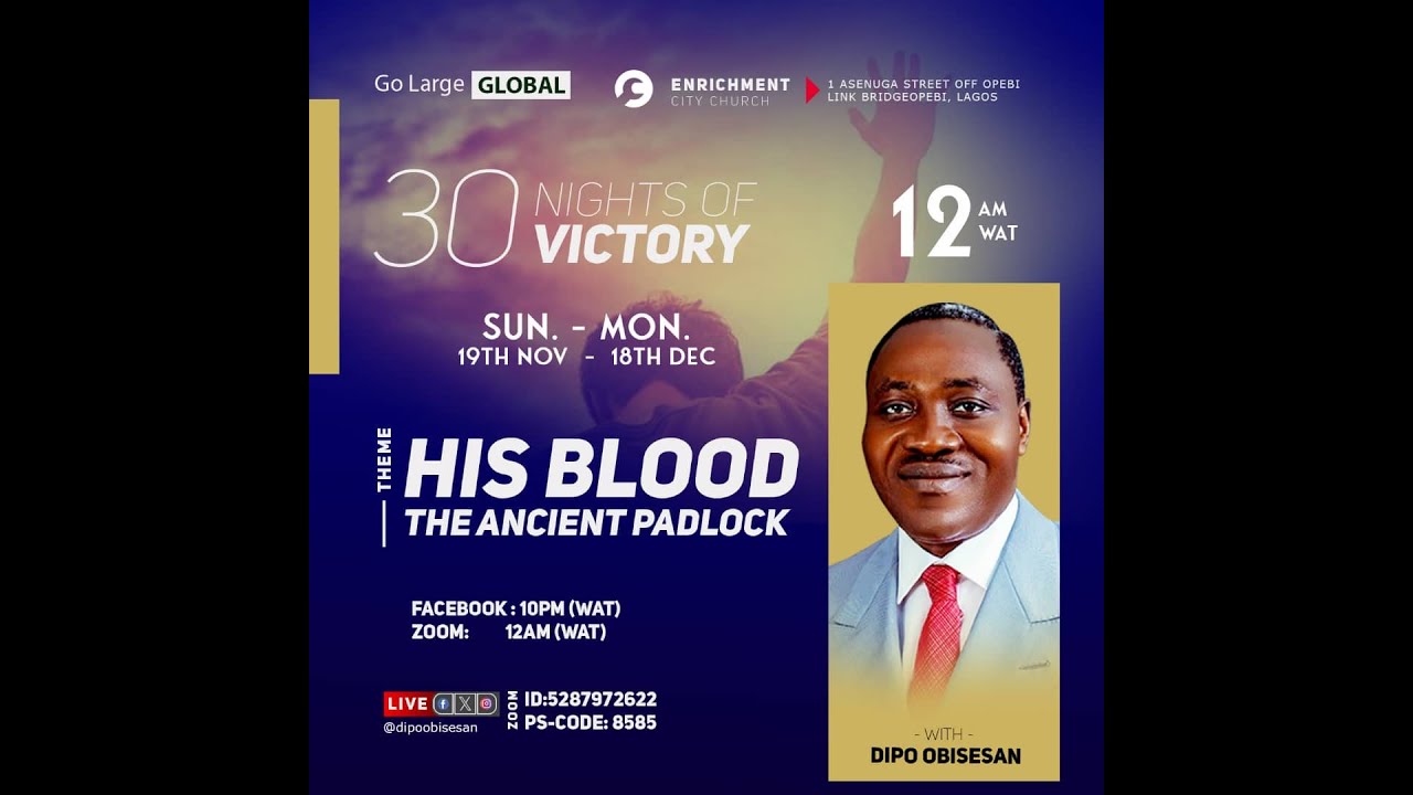 His Blood 'The Ancient Padlock|| Pst Oladipo Obisesan|| Dec. 16, 2023 ...