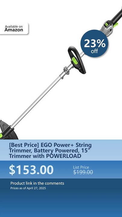 [Best Price] EGO Power+ String Trimmer, Battery Powered, 15" Trimmer with POWERLOAD - YouTube