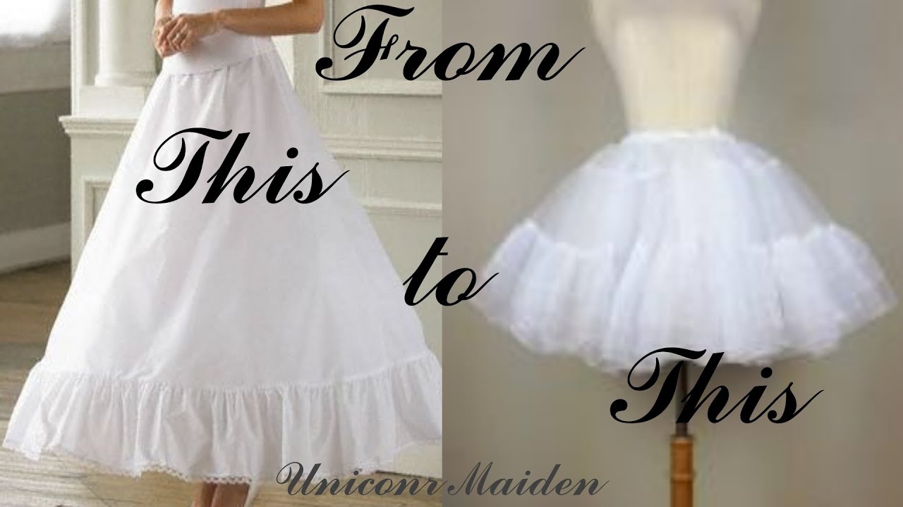 Modifying A Bridal Petticoat Time-lapse (found at Goodwill) - YouTube