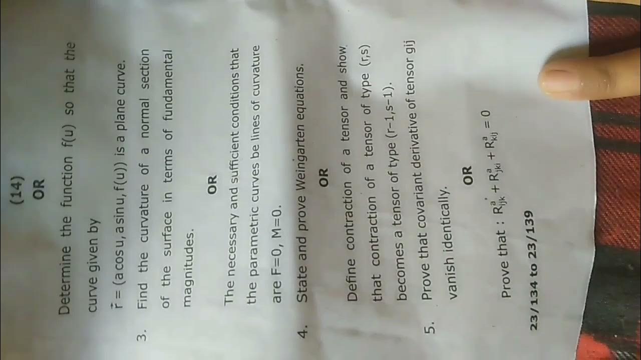 b.sc final year math fourth paper ## - YouTube