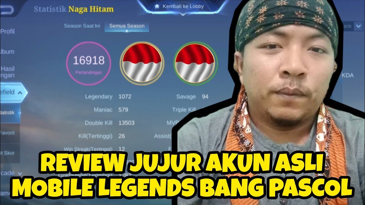 REVIEW JUJUR AKUN ASLI MOBILE LEGENDS BANG PASCOL, MIYA 11K MATCH - YouTube