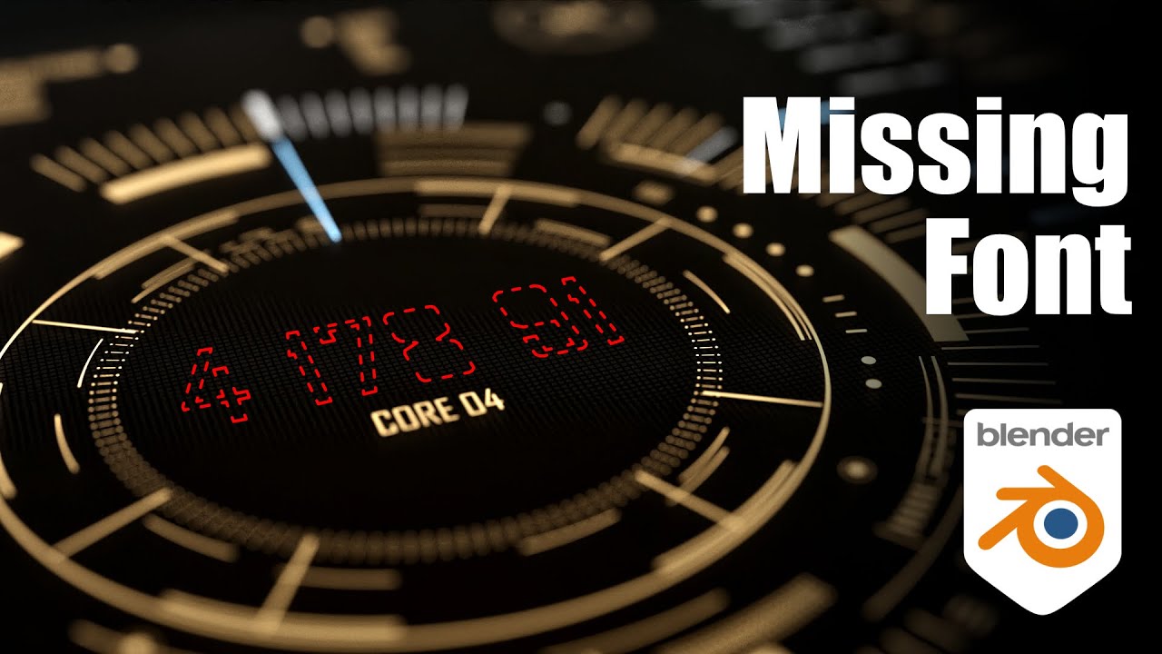 Easy Fix for Missing Fonts - HUD & UI Elements in Blender | Tutorial ...