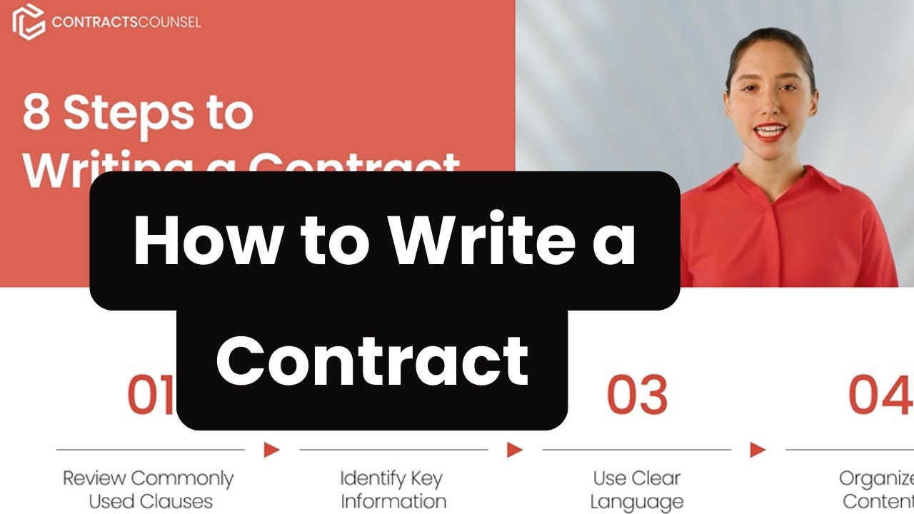 How to Write a Contract [8 EASY steps to follow] - YouTube