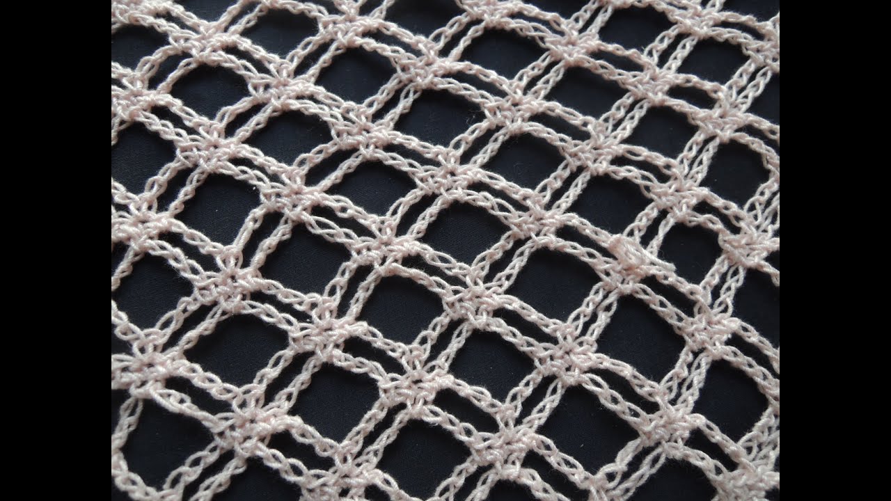 mesh stitch pattern - YouTube