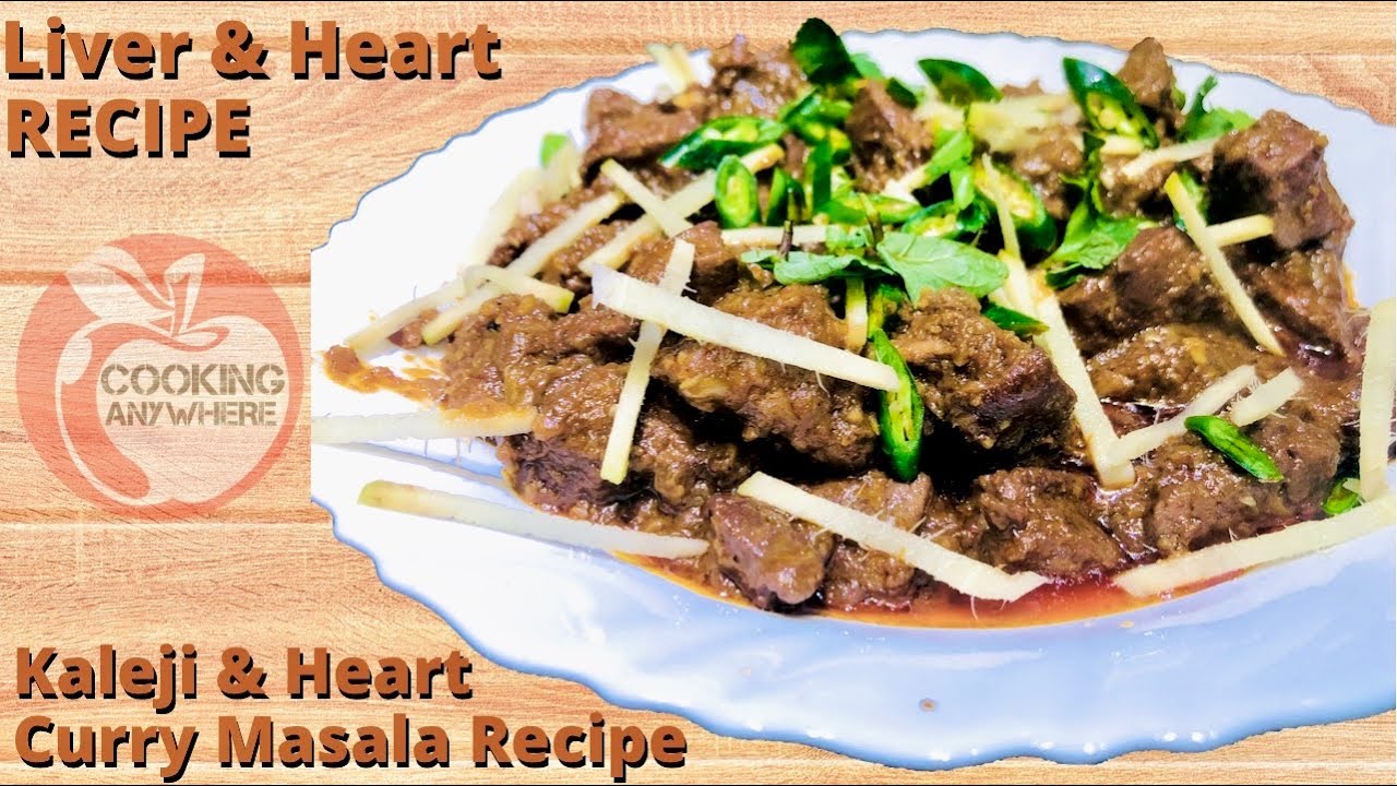 lamb liver & Heart recipe | Lamb kaleji & heart curry masala recipe ...