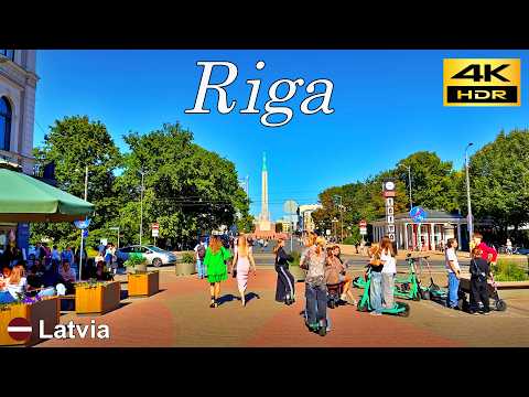 Riga Daytime walk / Latvia 🇱🇻 / Old Town Riga / August 2024 / 4K HDR