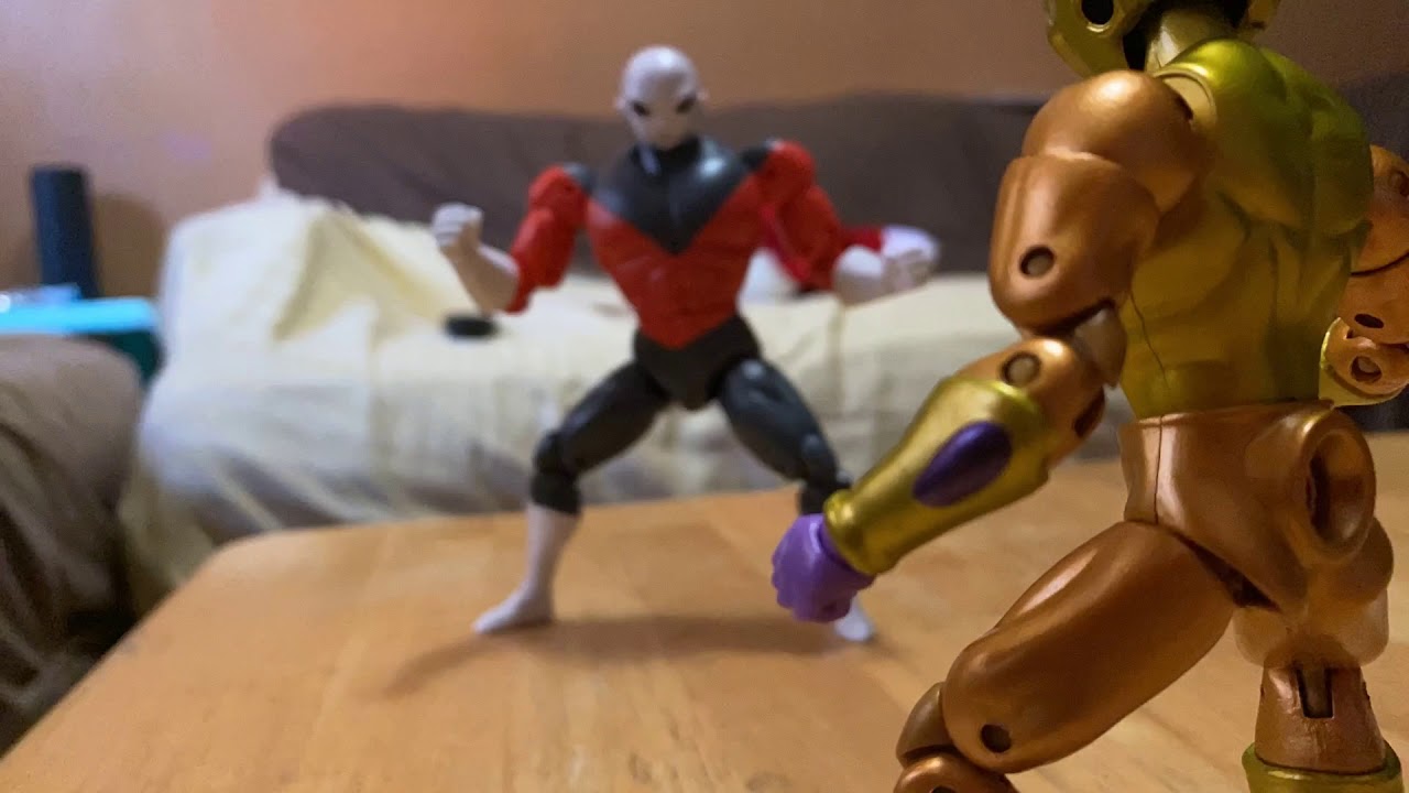 Golden Frieza and Android 17 vs Jiren (Stop motion) - YouTube
