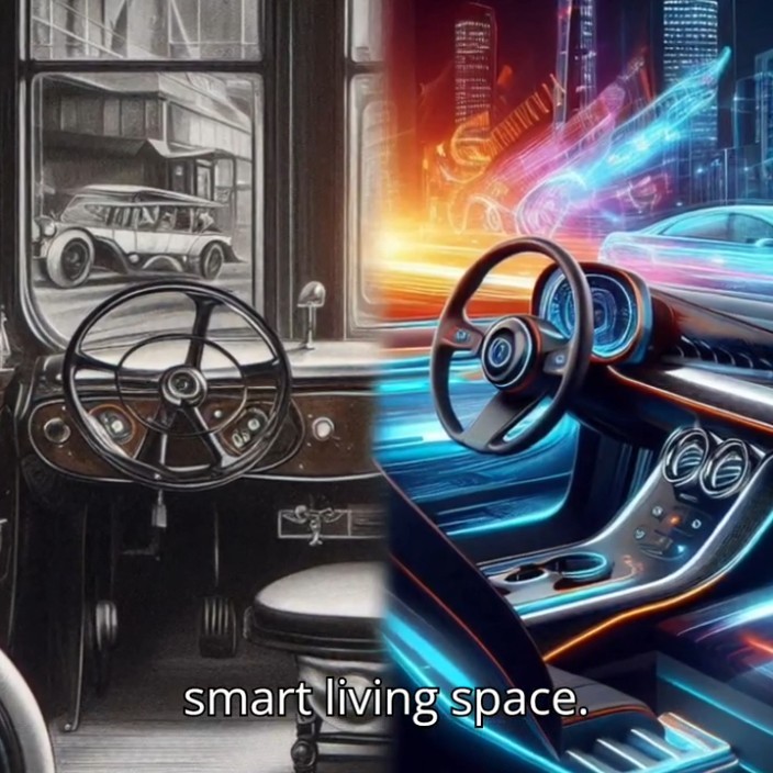 "Evolution of Car Interiors: From Wood to Touchscreens in 60 Seconds ...