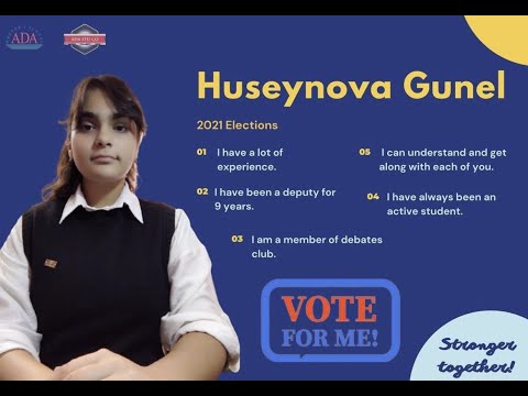 Gunel Huseynova’s Promo Video - ADA Student Council Election 2021-2022