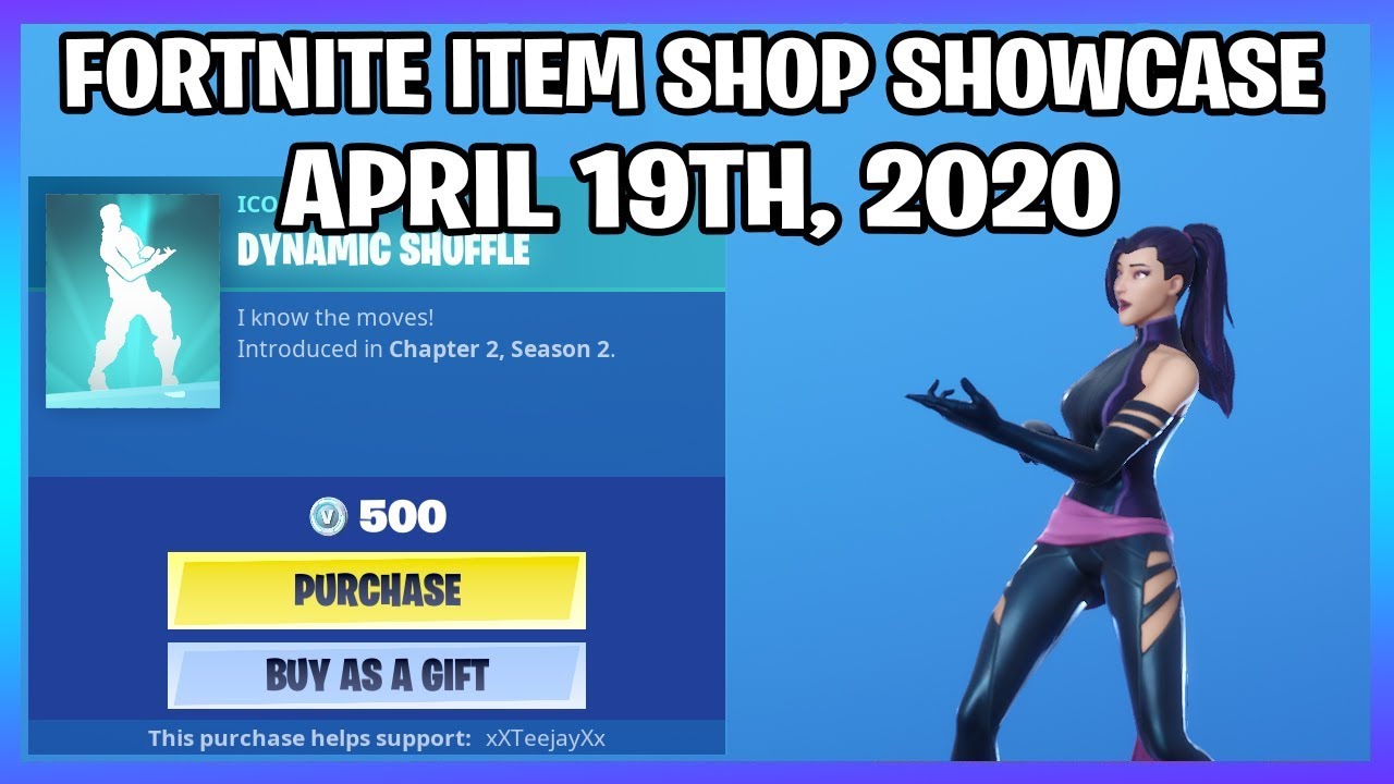 Fortnite Item Shop *NEW* DYNAMIC SHUFFLE EMOTE! [April 19th, 2020 ...
