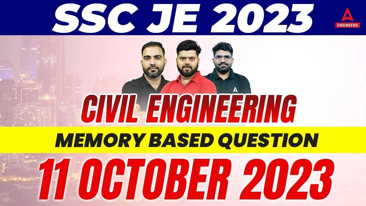 SSC JE Exam Analysis Today | SSC JE Civil Paper Analysis 2023 | Memory ...