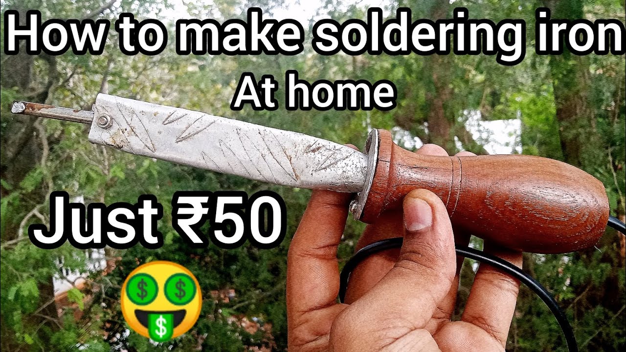 How to make soldering+desoldering iron at home || just ₹50 🤑🤑🤑 - YouTube