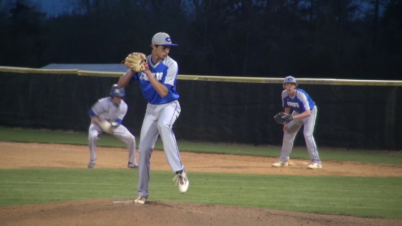 East Wake Baseball Sweeps Clayton - YouTube