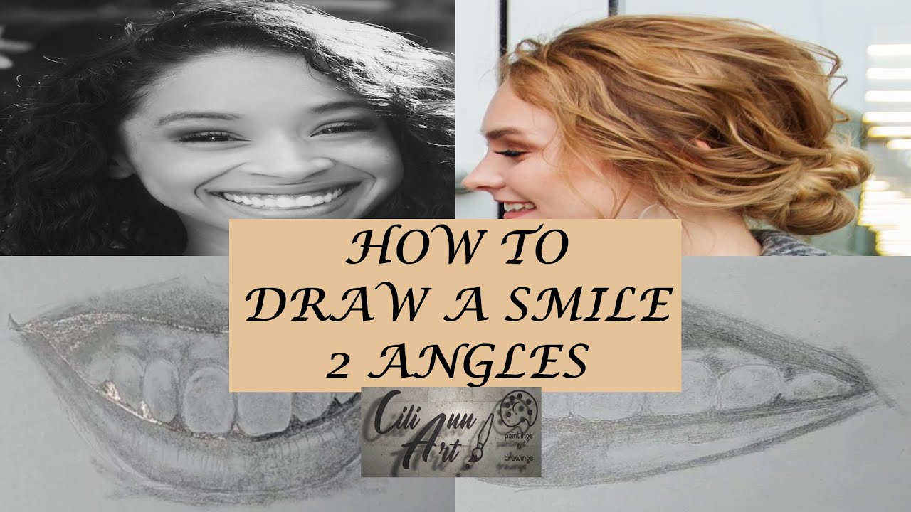How To Draw A Smile Easy | Step By Step Tutorial | Two Angles - YouTube