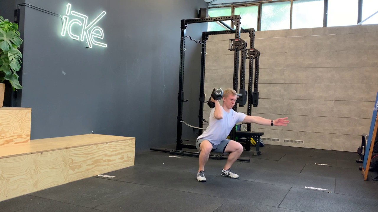 Single Arm Dumbbell Thruster - YouTube