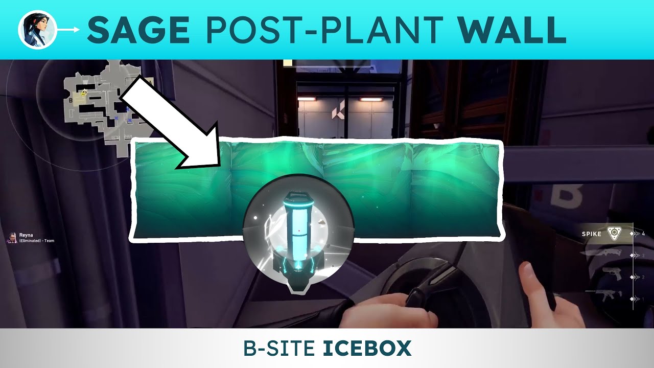 THE BEST SAGE WALL ON ICEBOX B SITE #valorant #valorantclips # ...