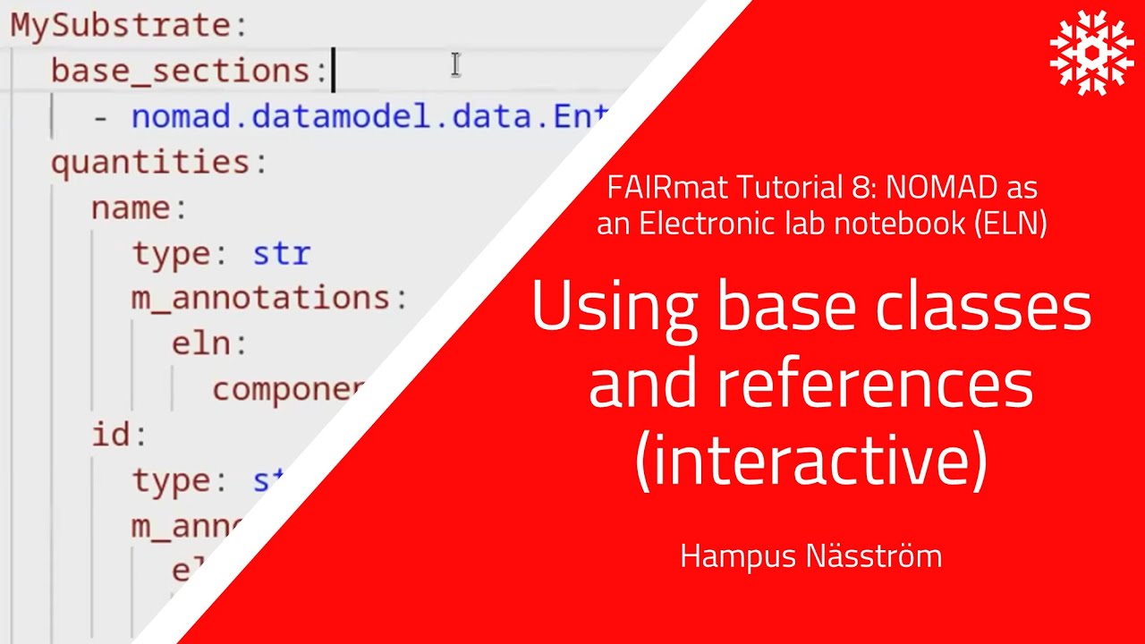 FAIRmat Tutorial 8: Using base classes and references - YouTube