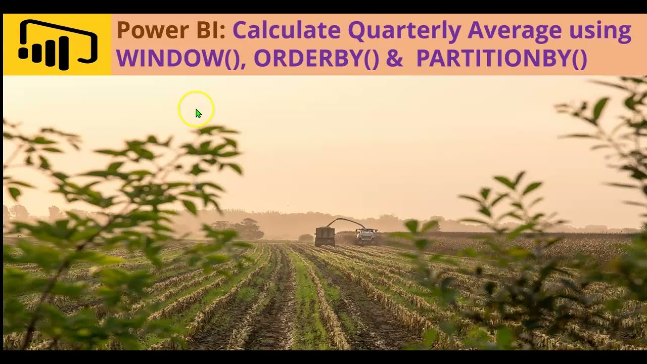 Power BI Calculate Quarterly Average Using WINDOW ORDERBY Power BI Calculate Quarterly Average Using WINDOW ORDERBY