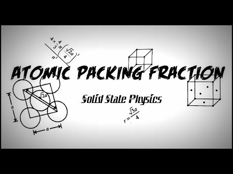 Atomic packing factor (APF) - YouTube