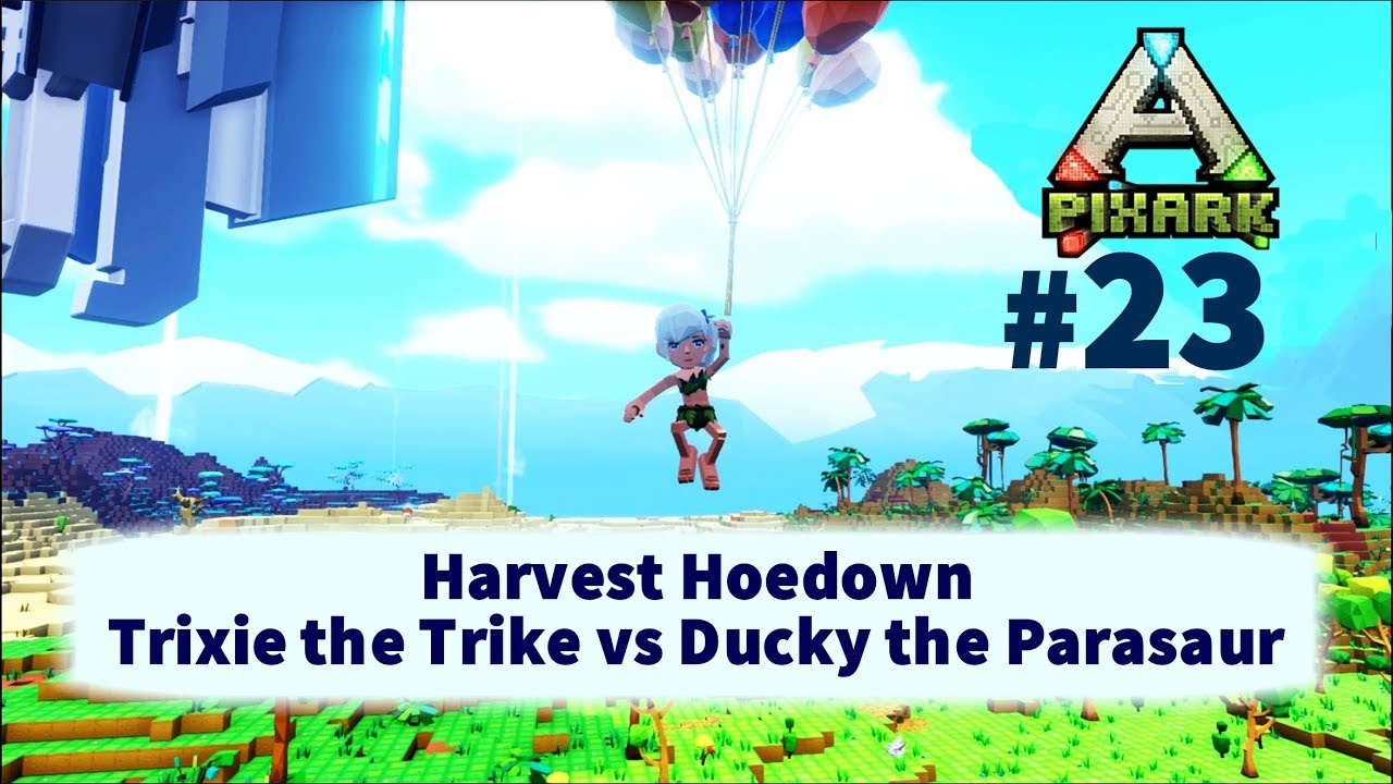 Harvest Hoedown | Trike vs Parasaur | Let's Play PixARK - YouTube