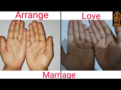 आपकी लव मैरिज होगी या अरेंज, Love & Arrange Marriage Sign in Palm, Love ...