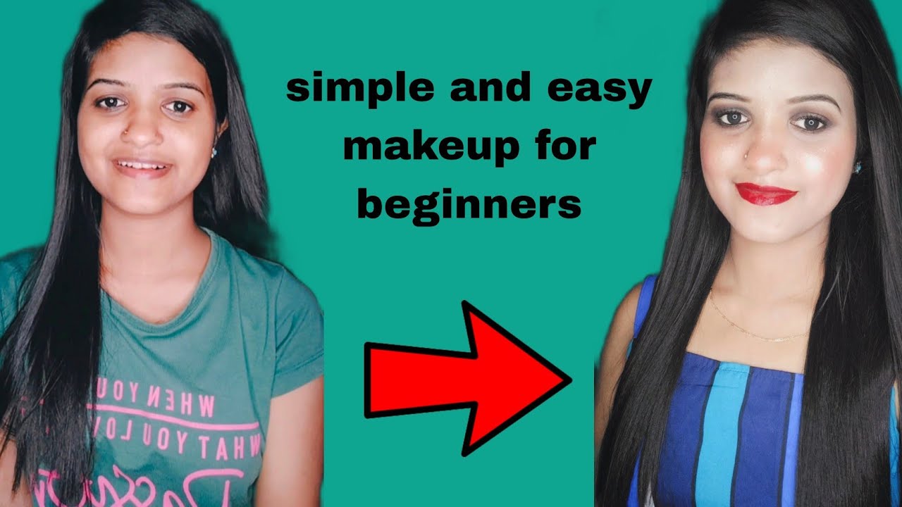easy and simple adorable makeup for beginners - YouTube