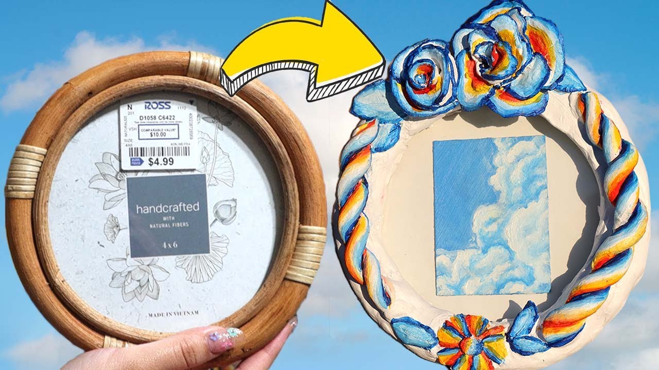 Making a Sculpted Frame Using Air Dry Clay - YouTube