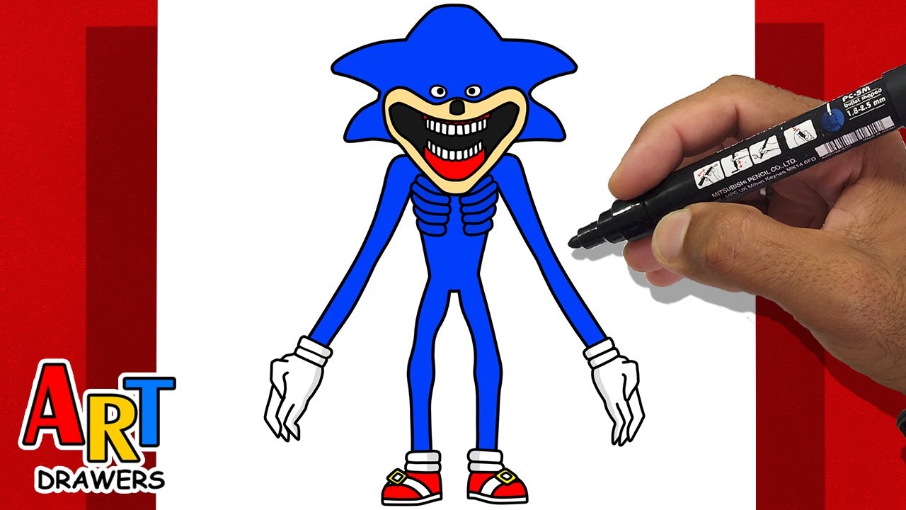 How To Draw SONIC SHIN TAPES - The Hedgehog - YouTube