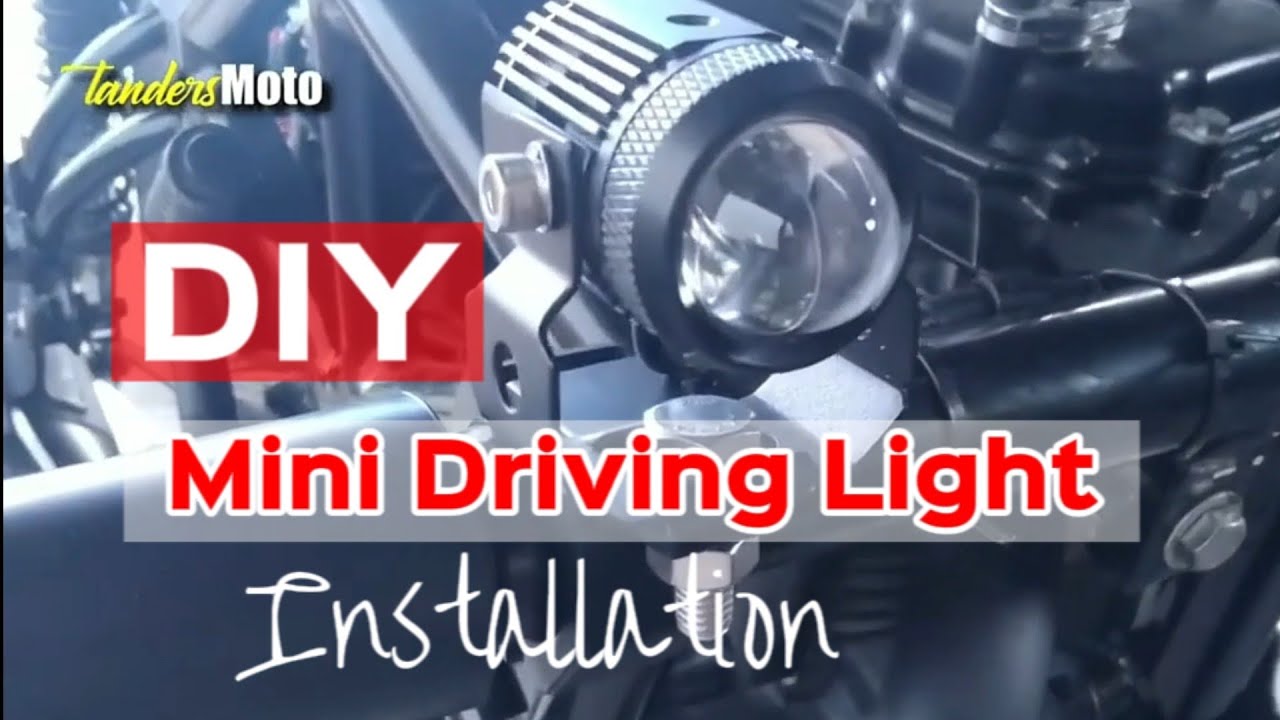 MINI DRIVING LIGHT INSTALLATION • DIY #yamaha #yamahaszrr #yamahasz150 ...