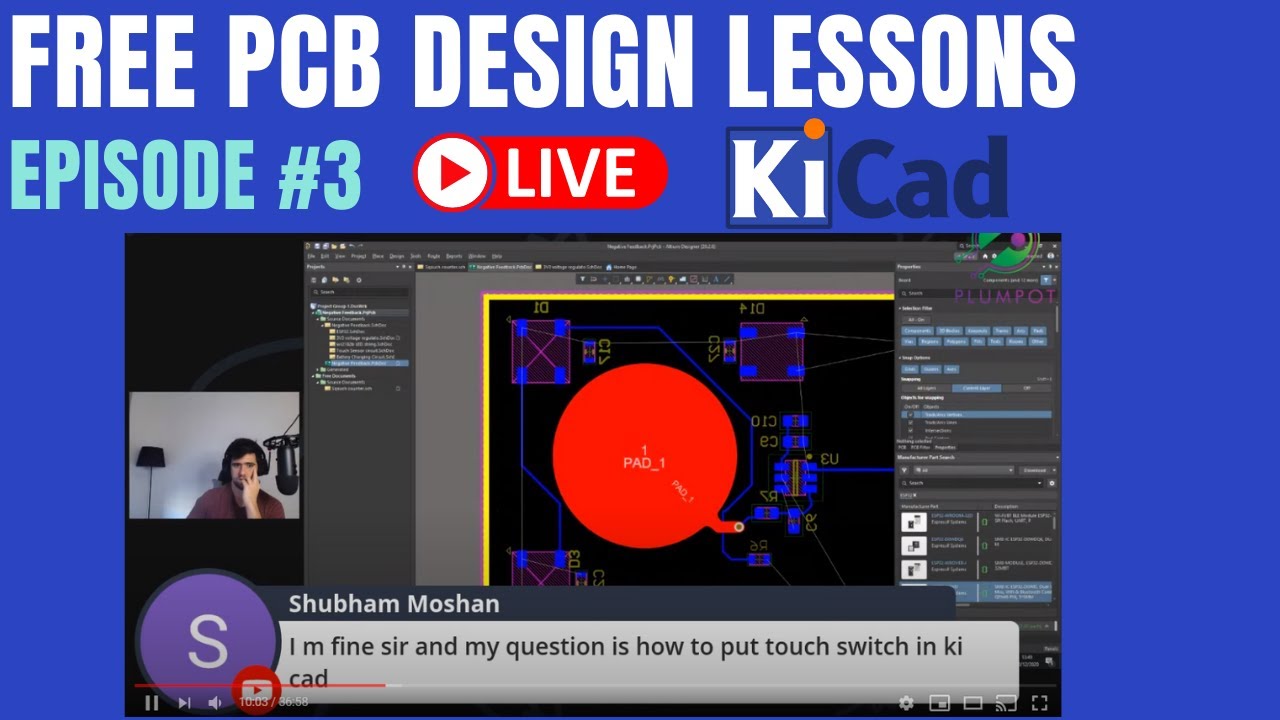 PCB design "Lessons" for KiCad or Altium - Episode #3 - Helping with ...