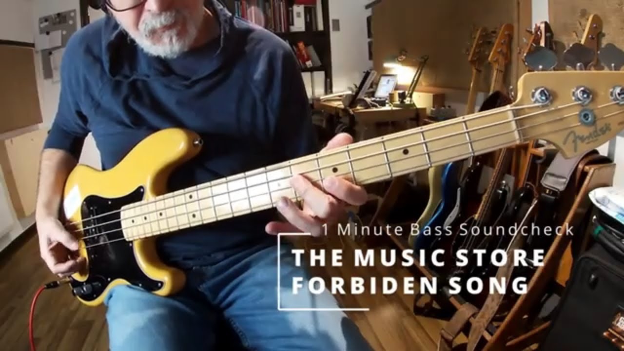 1 Minute Bass Soundcheck - The Music Store Forbidden Song. - YouTube
