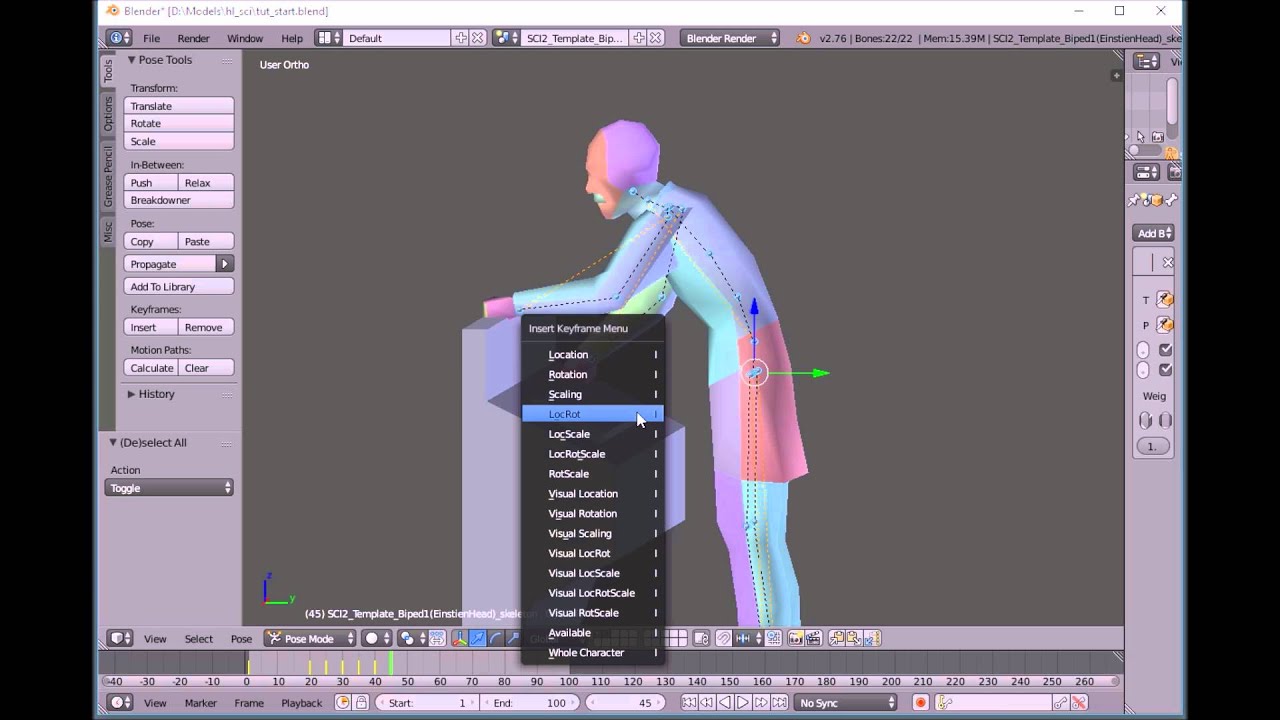 Animating a half life scientist with blender and IK - YouTube