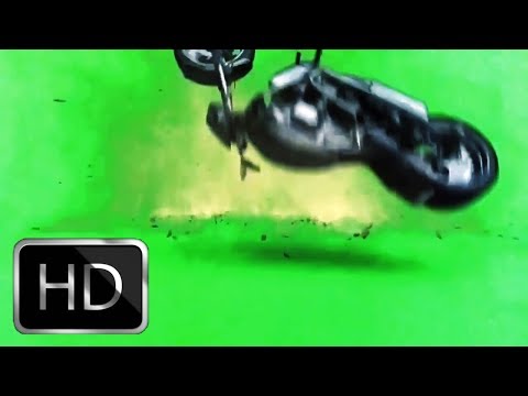 HD Green Screen Broken Motorcycle. Chroma Key. AAE