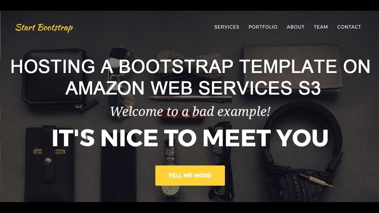 E1. Hosting a bootstrap template on AWS S3 - YouTube