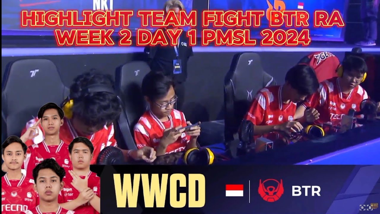 HIGH LIGHT TEAM FIGHT BTR RA PMSL WEEK 2 DAY 1 GAMEPLAY MACTH 1-6 #pubgmobile - YouTube