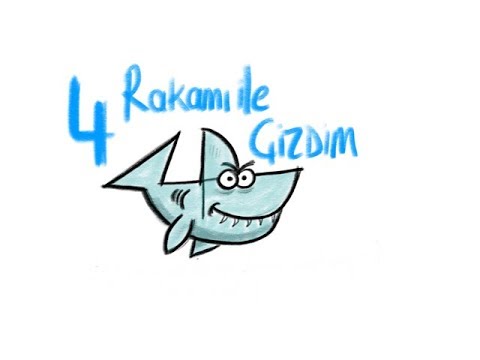 SAYILARLA HAYVAN ÇİZİMİ - 4 sayısı ile köpek balığı nasıl çizilir