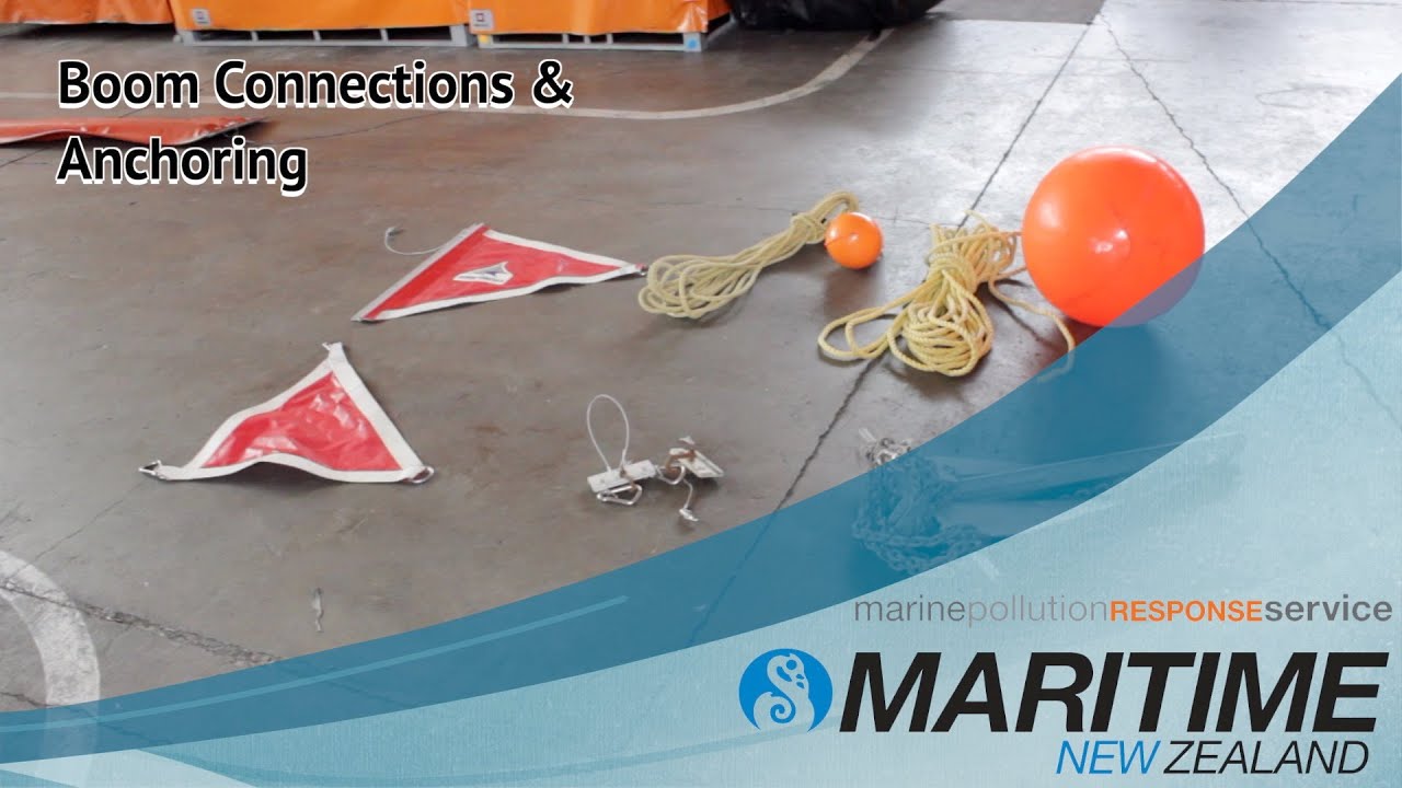 Nearshore Boom Connections & Anchoring - YouTube