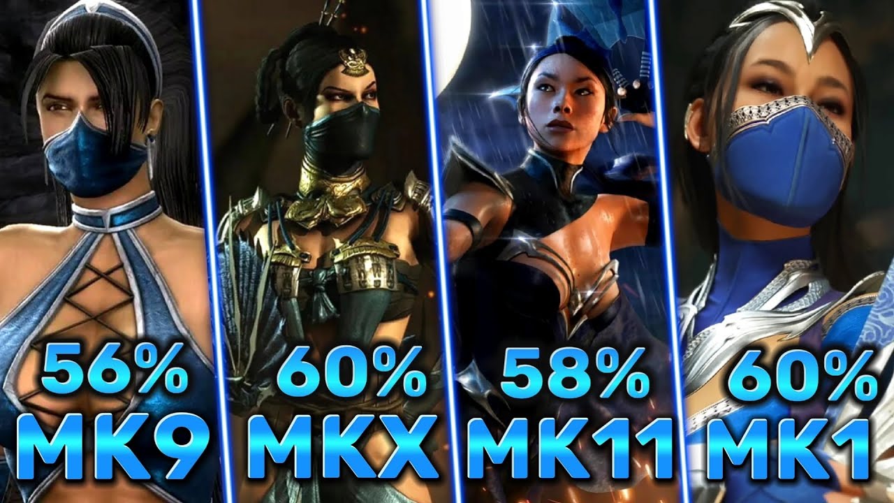 Kitana Mk9 vs MkX vs Mk11 vs Mk1 | Kitana Combos - YouTube