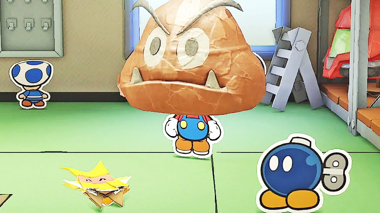 Paper Mario The Origami King #21: Cabeças Gigantes (Donkey Kong, Goomba ...