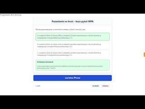 Egzamin na pozwolenie na broń – symulacja testu online [test‑nabron.pl]
