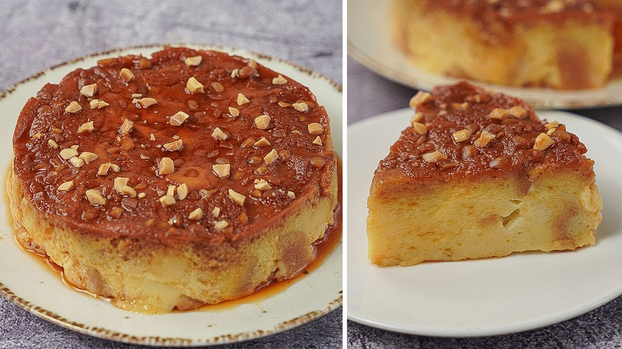 Caramel Bread Nutty Pudding | Easy Bread Pudding Recipe | Yummy - YouTube