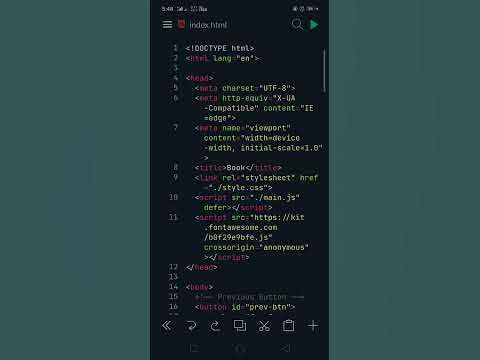I Created A Book Using HTML, CSS, JavaScript In Spck Code Editor - YouTube
