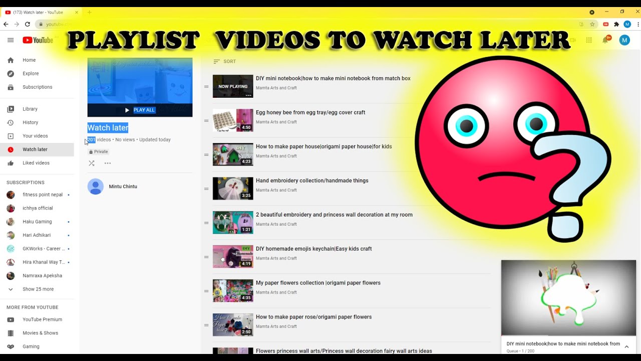 HOW TO ADD ALL VIDEOS FROM A PLAYLIST TO WATCH LATER ? - YouTube