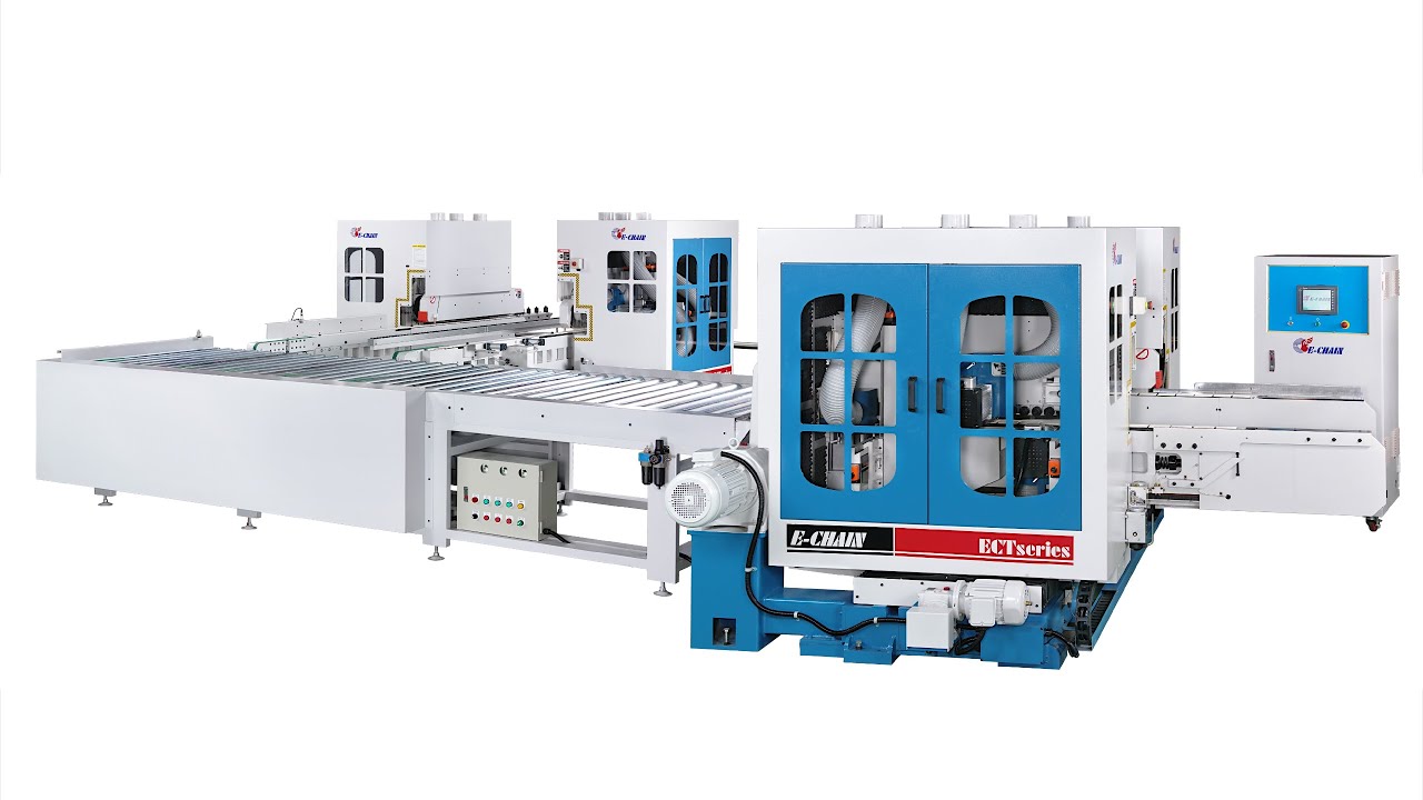 Automatic Line Of 2 Double End Tenoners (For Furniture and Building ...