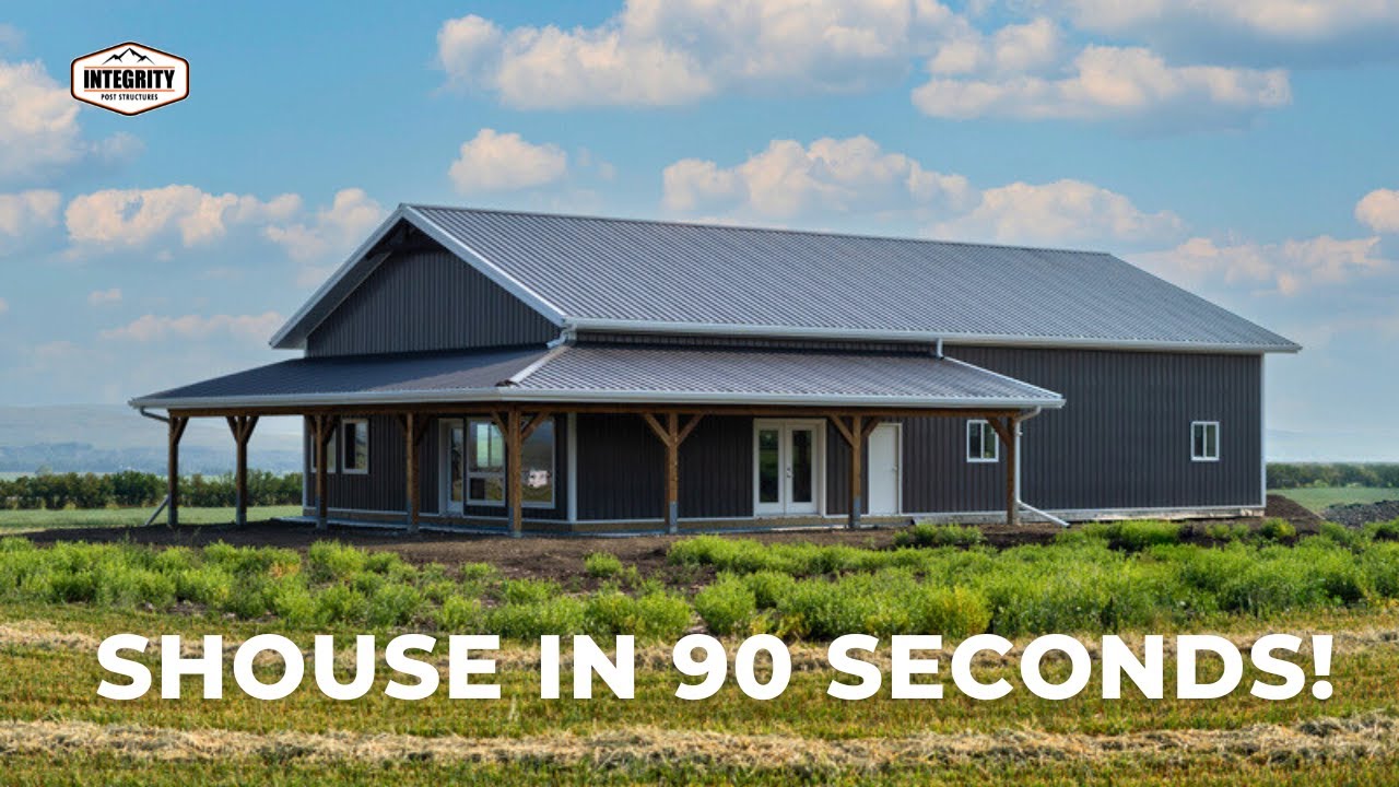 Building a Post-Frame home, the Shouse | Time-lapse Home Construction ...