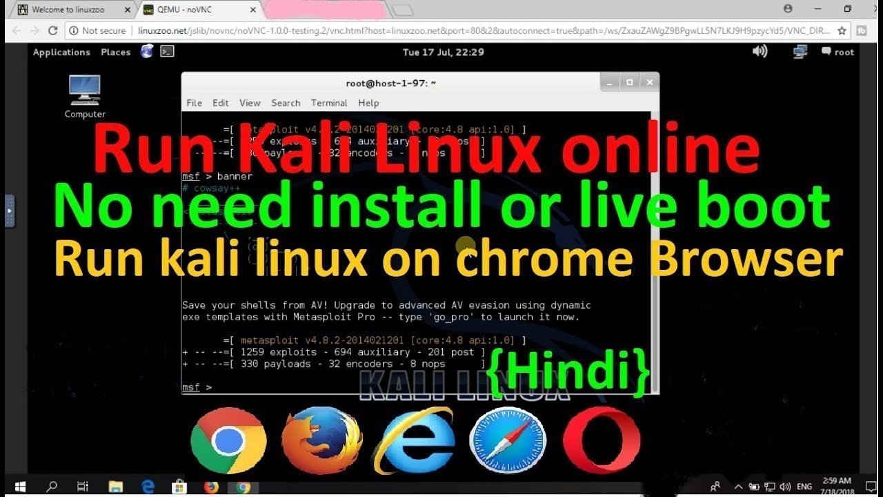 Run Kali Linux on Any Device Browser Without Installation | Linuxzoo | Live Stream - YouTube