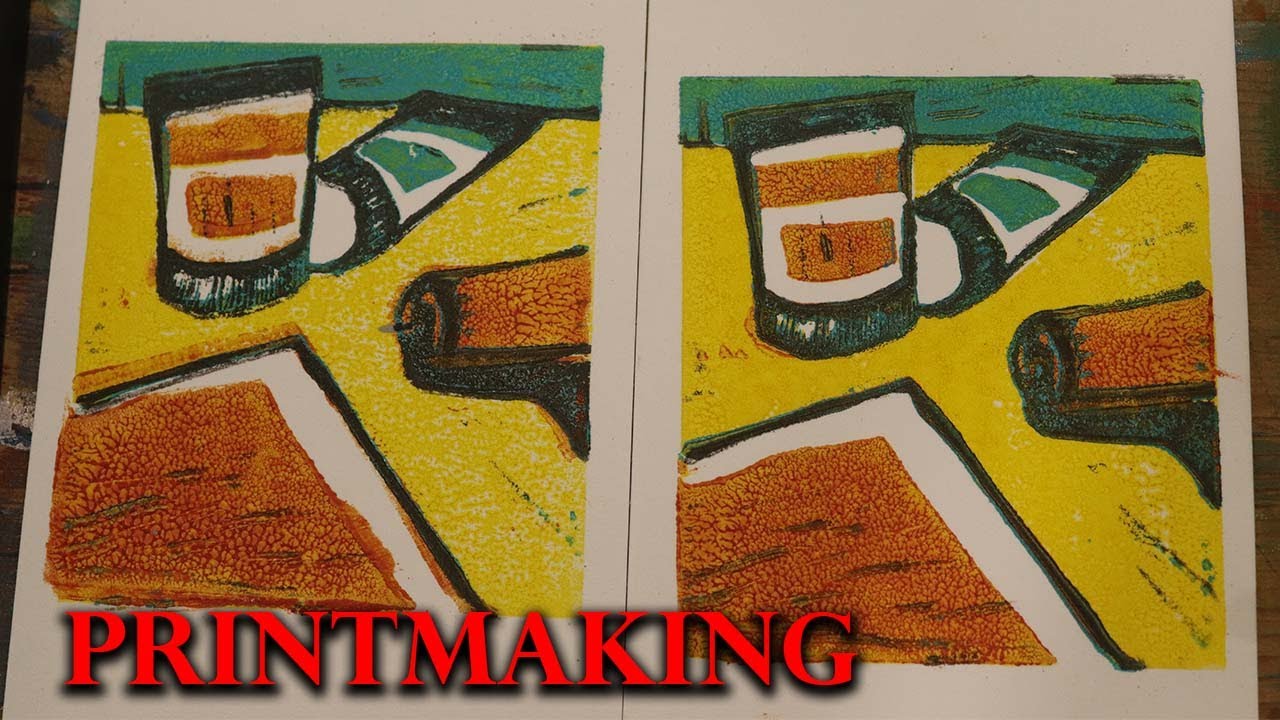 PRINTMAKING : A multi-colour reduction linocut print breakdown - YouTube